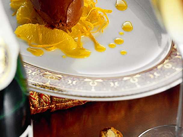 Filéade apelsiner med chokladglass | Recept från Köket.se