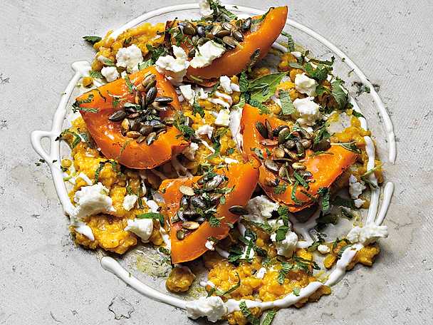 Indisk Daal med pumpa och fetaostdressing | Recept från Köket.se