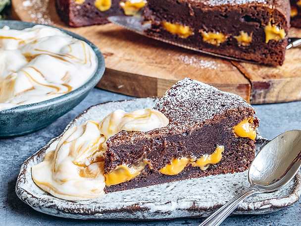 Kladdkaka med dulce de leche | Recept från Köket.se