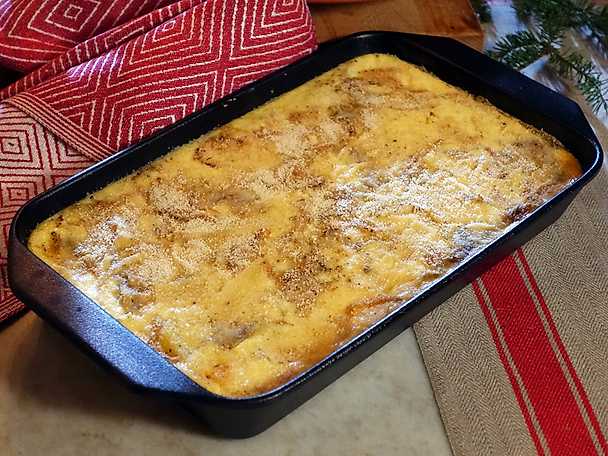 Prästost- och potatislåda med smak av Jansson | Recept från Köket.se