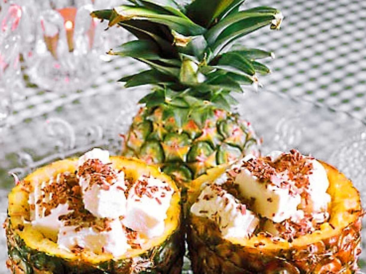 Ananasdessert med glass | Köket.se