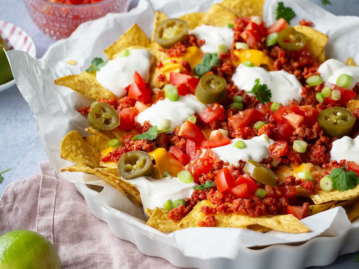 Enkel nachotallrik med chorizofärs | Köket.se