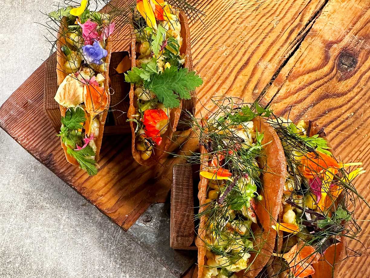 Friterad tortilla med kräftröra | Köket.se