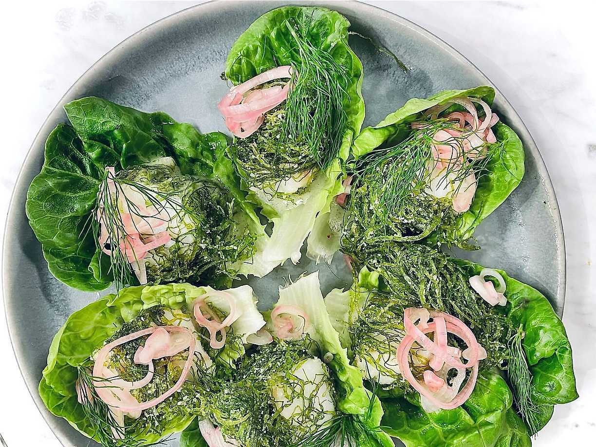 Friterad vit fisk i rörhinna med tångmajonnäs | Köket.se