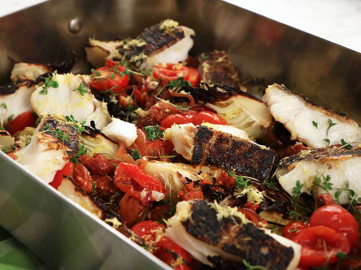 Kummel med chorizo och tomat | Köket.se