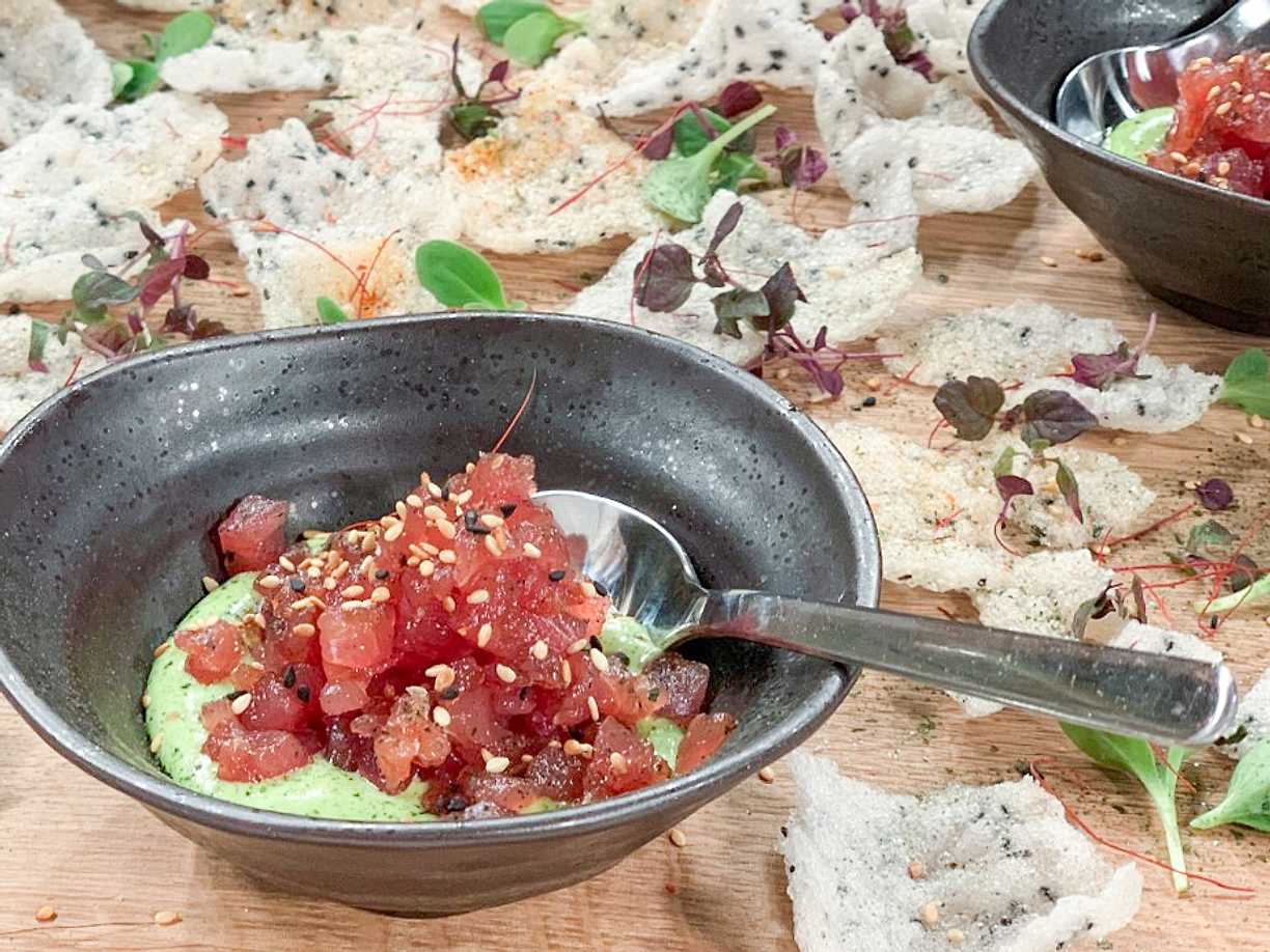 Rischips och tonfisktartar | Köket.se