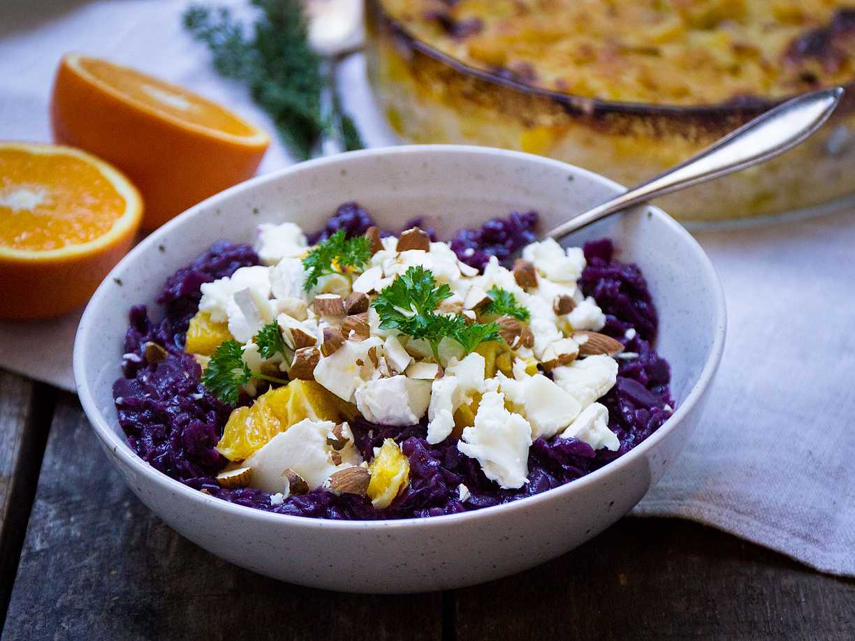 Rödkål med getost och apelsin | Köket.se