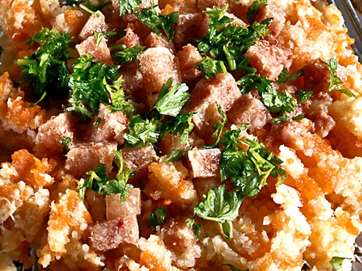 Rotfruktsmos med kalvsylta | Köket.se