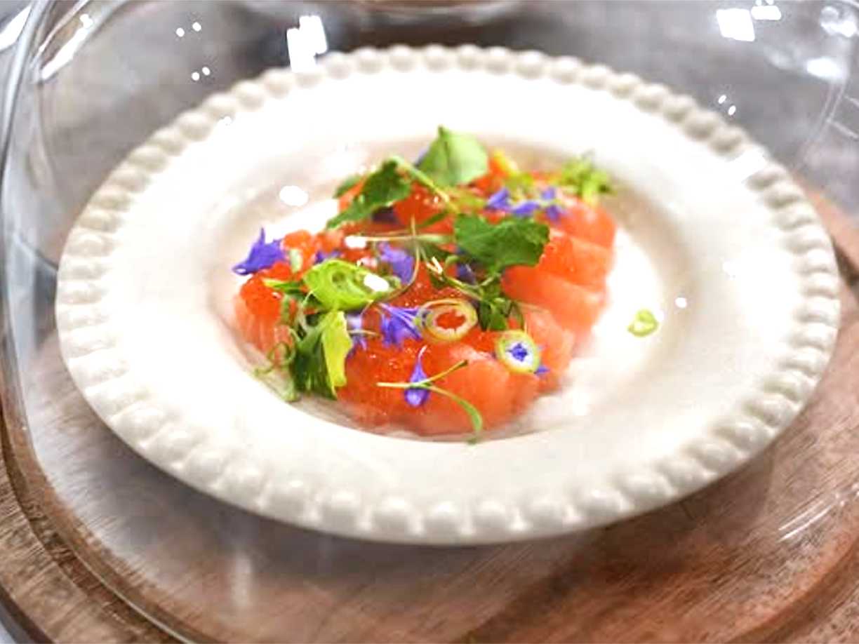 Sashimi på rökt lax | Köket.se