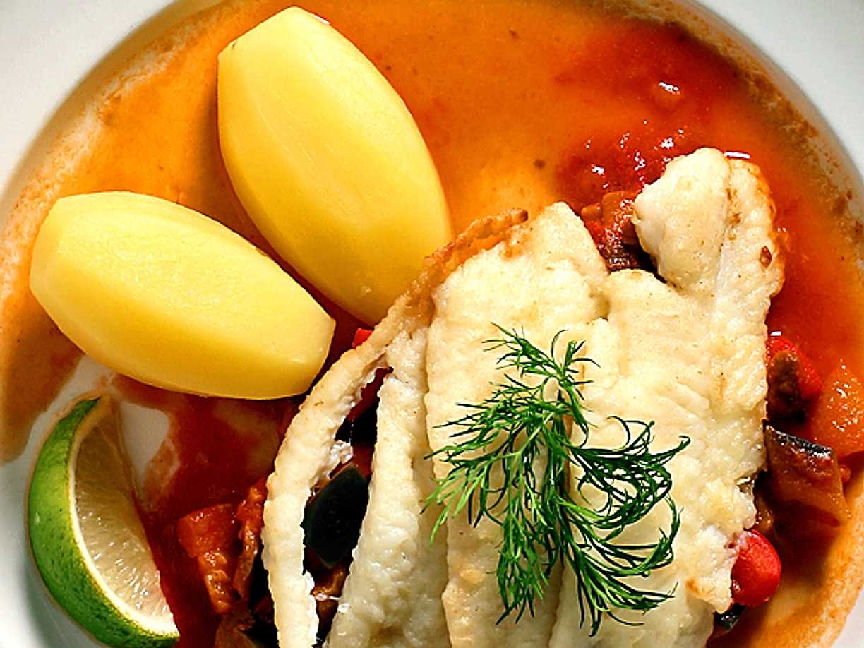 Stekta bergtungafiléer med senapsratatouille | Köket.se