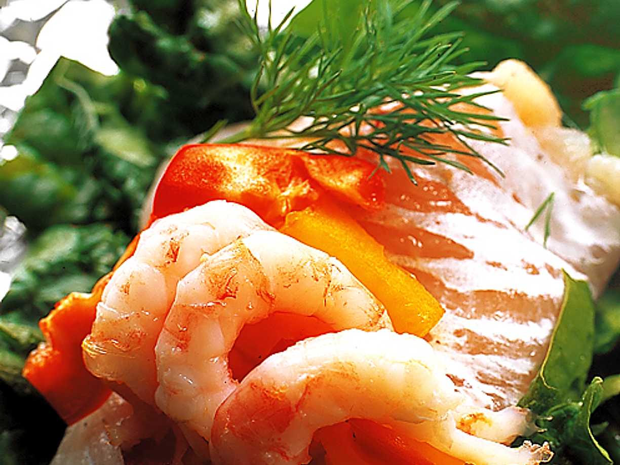 Torskfilé och räkor i folie | Köket.se