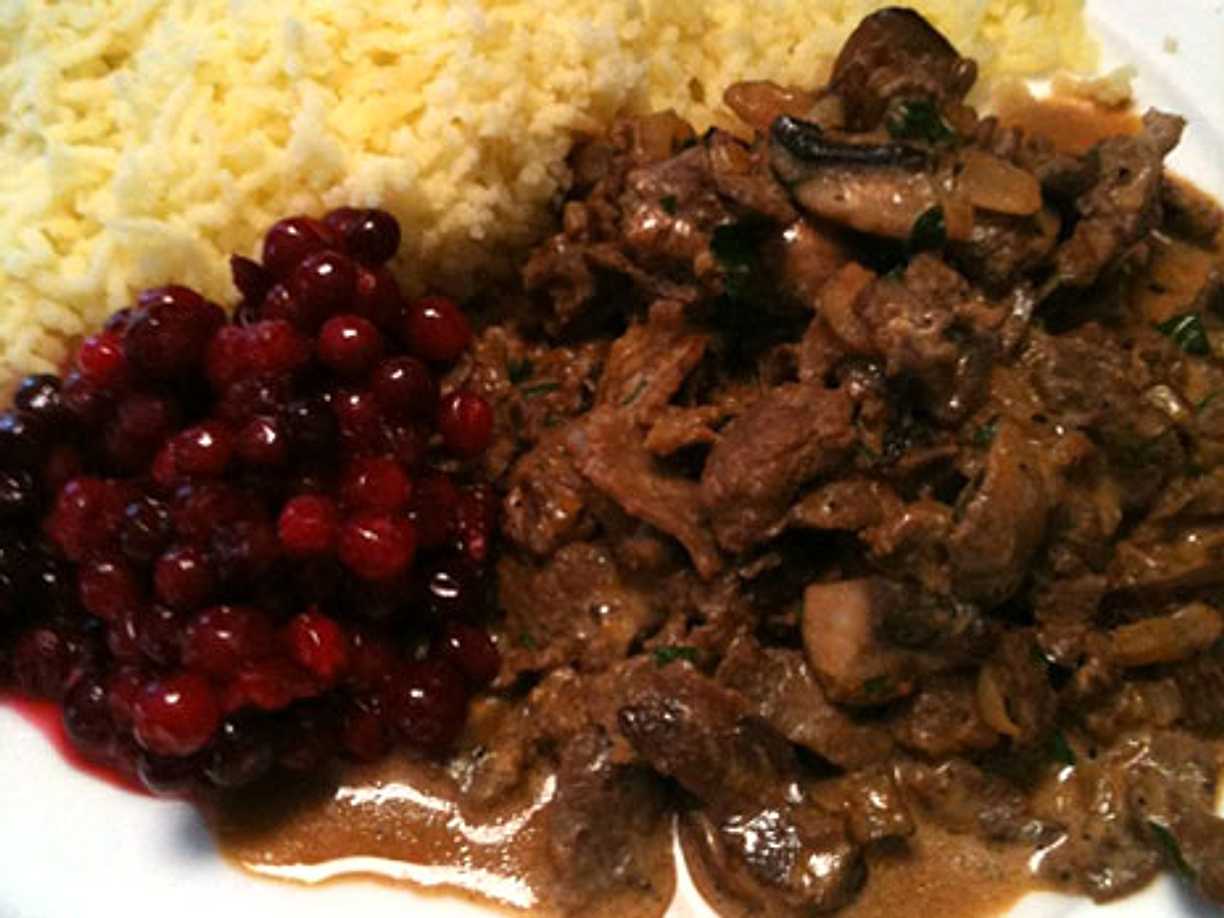 Viltskav med messmör och champinjoner | Köket.se