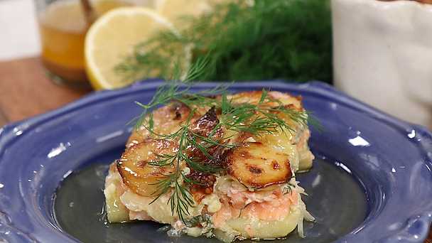 Laxpudding med brynt smör och citron | Recept från Köket.se